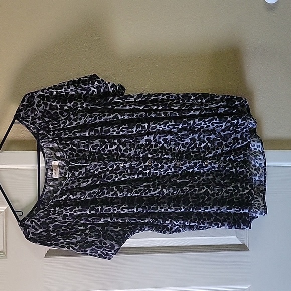 Faded Glory | Tops | Faded Glory Leopard Print Blouse Size Xxl | Poshmark